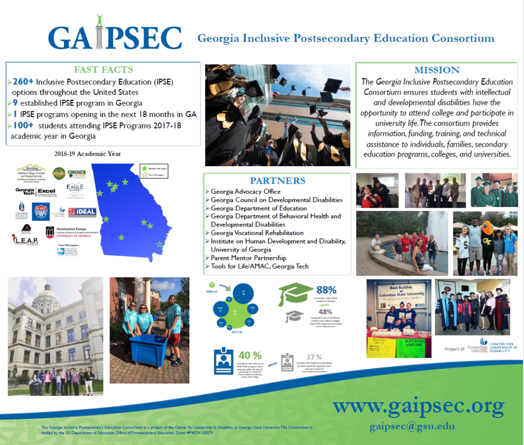 Inclusive Post-Secondary Education Programs – Parent to Parent of Georgia